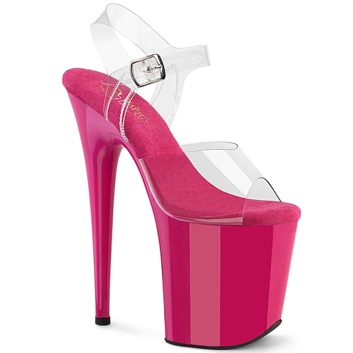 FLAMINGO-808 Clear/Hot Pink – highheels.com.au