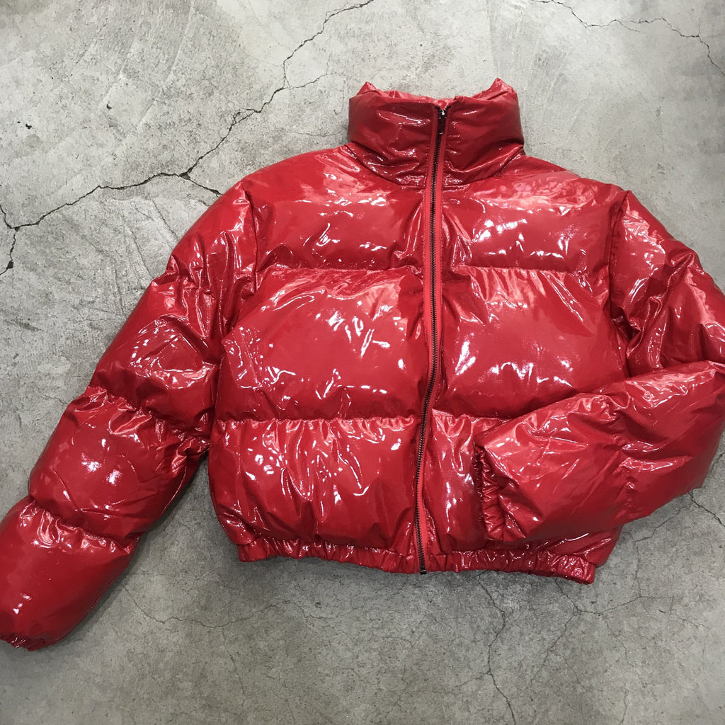 High Shine PVC Puffer Jacket