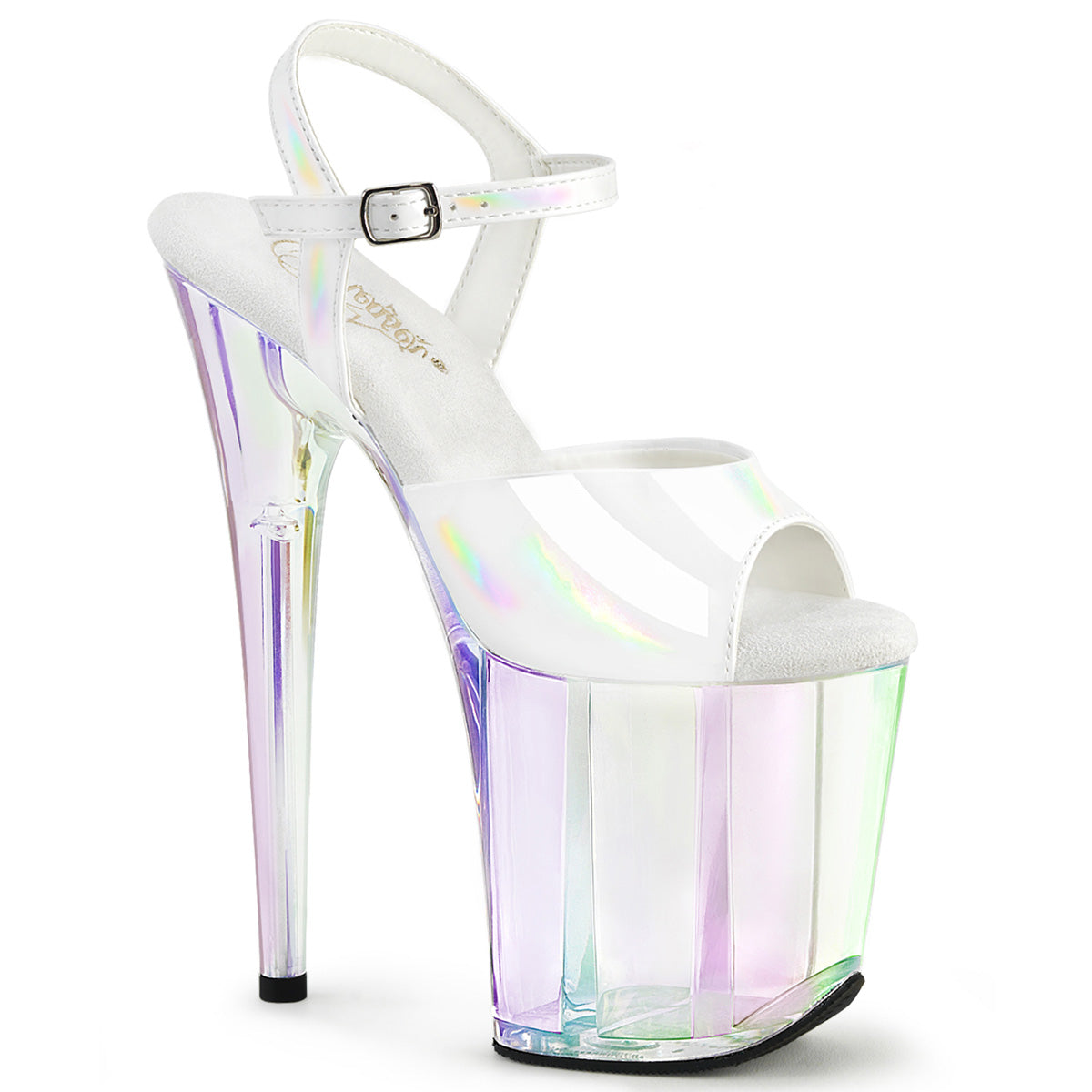 FLAMINGO-809HT White Holo Patent/Holo Tinted – highheels.com.au