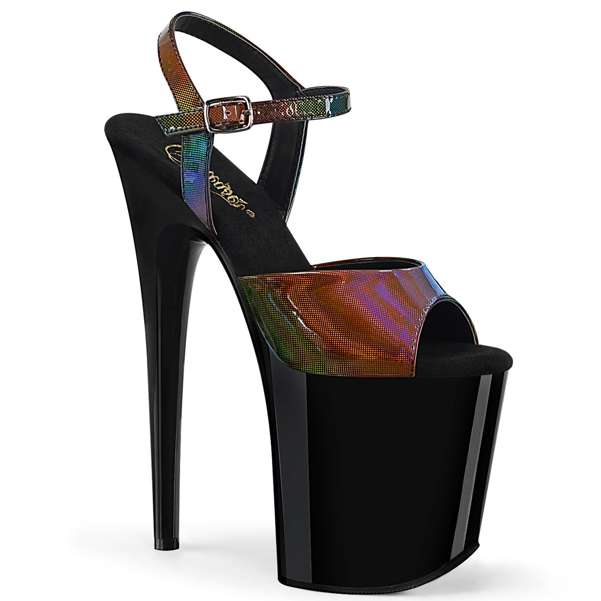 FLAMINGO-809RBDT Rainbow Hologram/Black – highheels.com.au